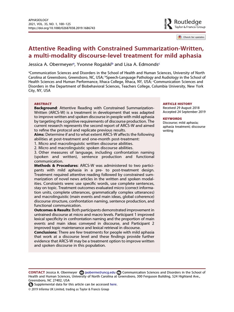 Attentive Reading With Constrained Summarization-Written, A Multi-Modality Discourse-Level ...