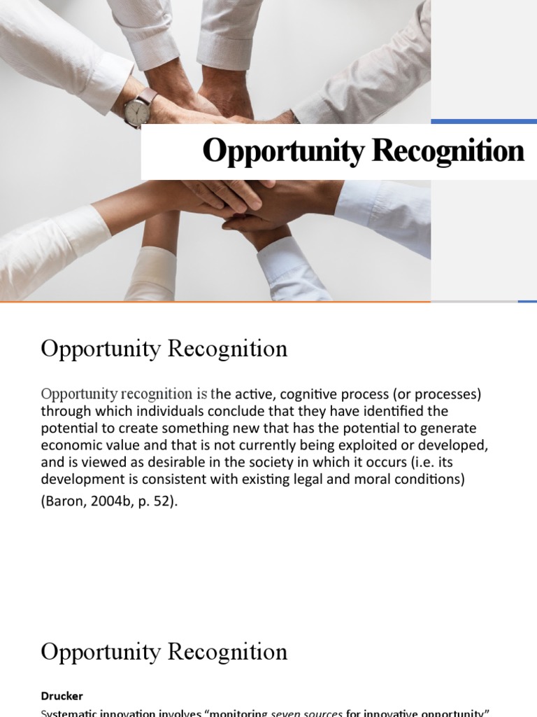 Understanding Opportunity Recognition | PDF | Entrepreneurship | Market ...