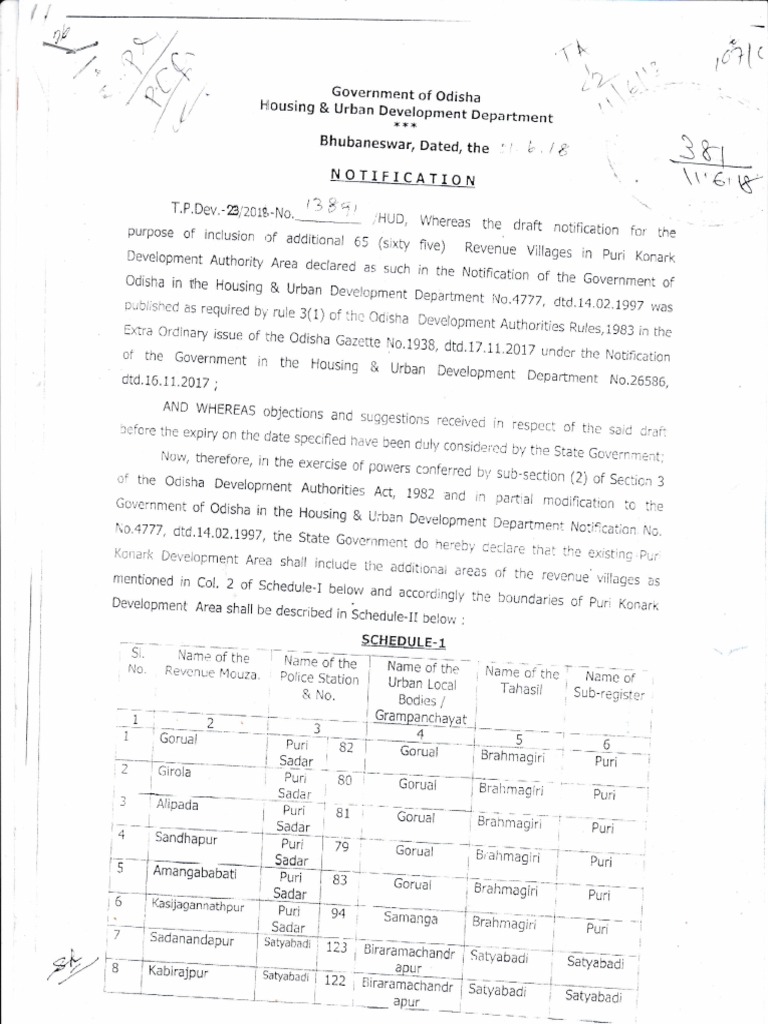 Puri Konark Development Authority Map | PDF
