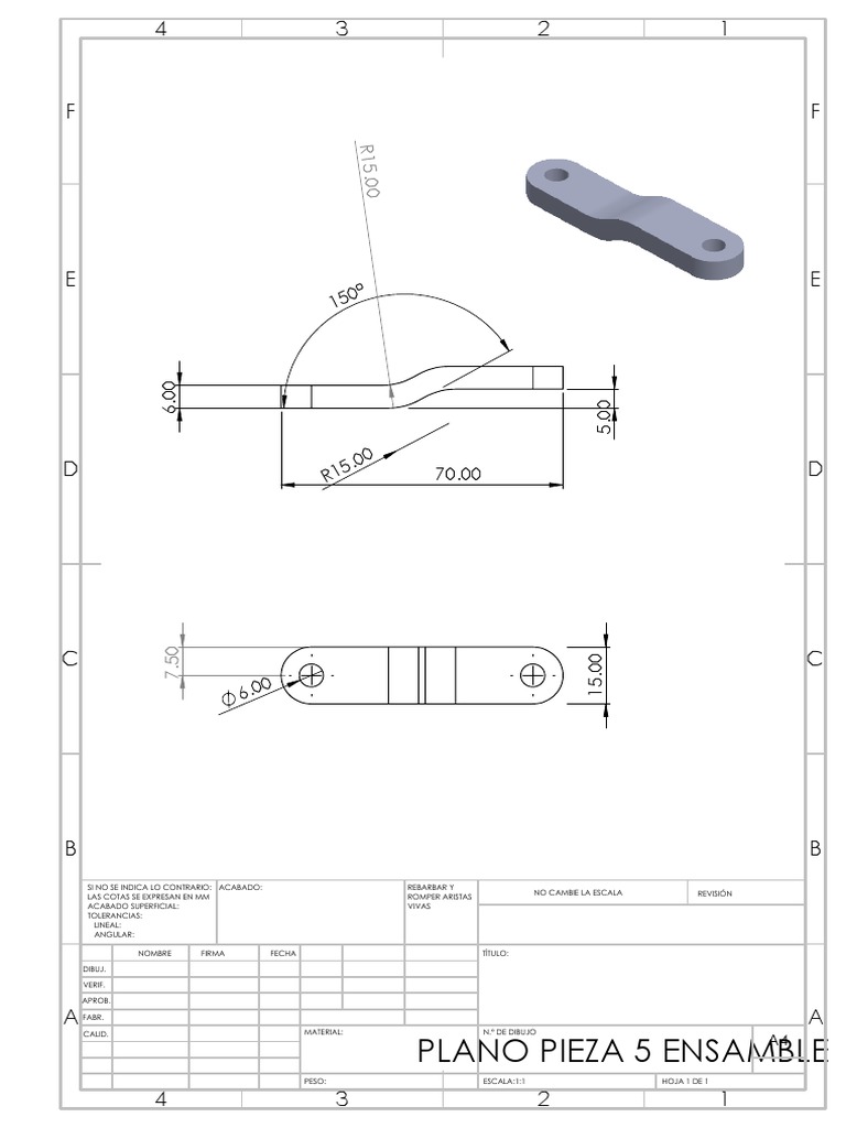 Plano Pieza 5 Ensamble | PDF