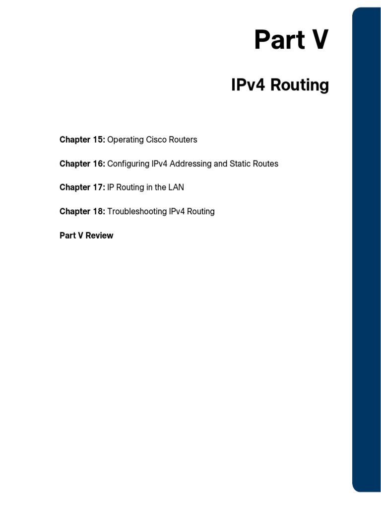 Part 5 - IPv4 Routing | PDF | Router (Computing) | Network Switch Part 5 - IPv4 Routing | PDF | Router (Computing) | Network Switch
