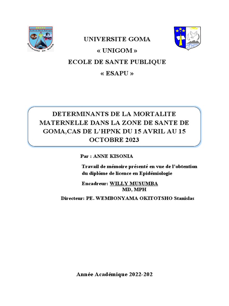 Memoire Anne Vraie | PDF | Accouchement | Grossesse