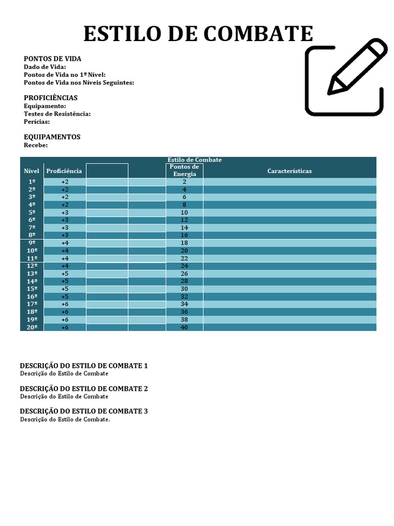 Template Classe - Azul Esverdeado | PDF