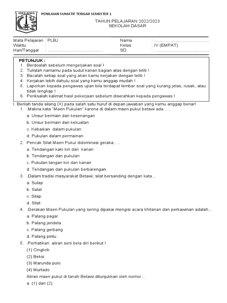 Sts PLBJ Semester 2 Ok | PDF | Jakarta | Indonesia