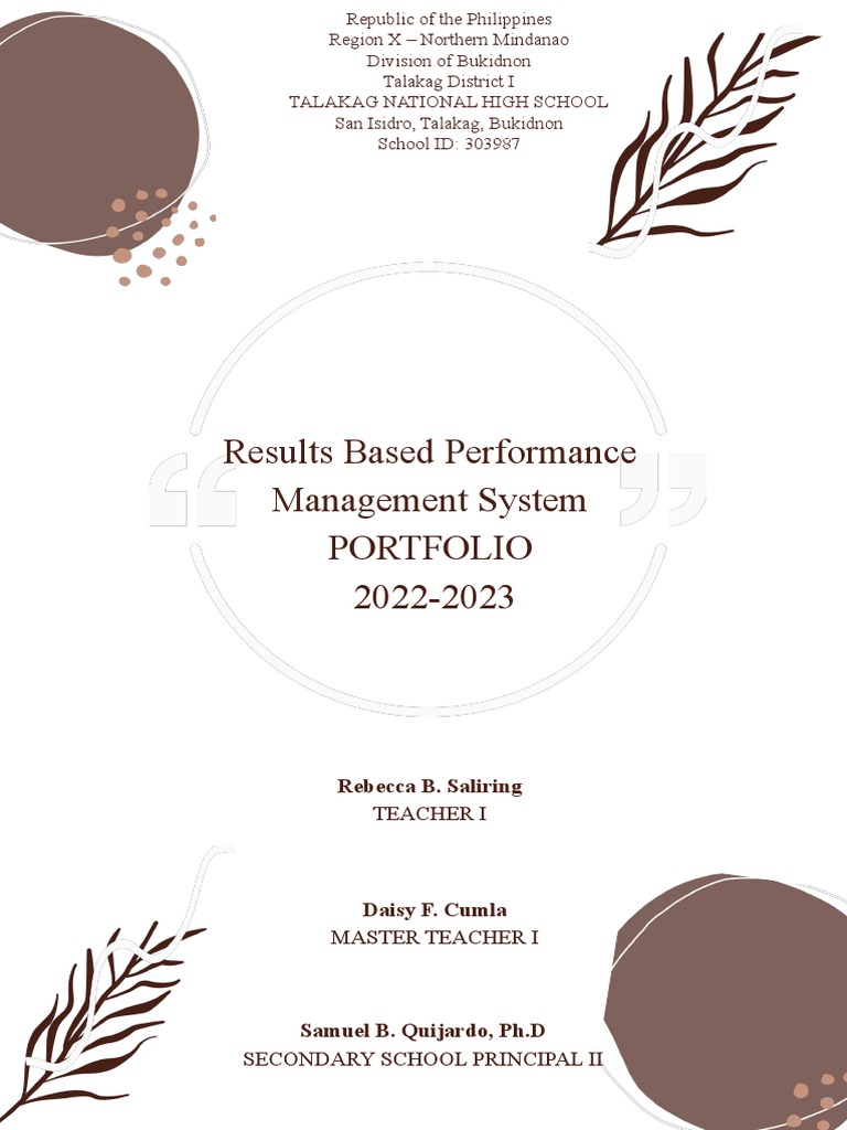 Rpms 2023 (Autosaved) | PDF | Teachers | Learning