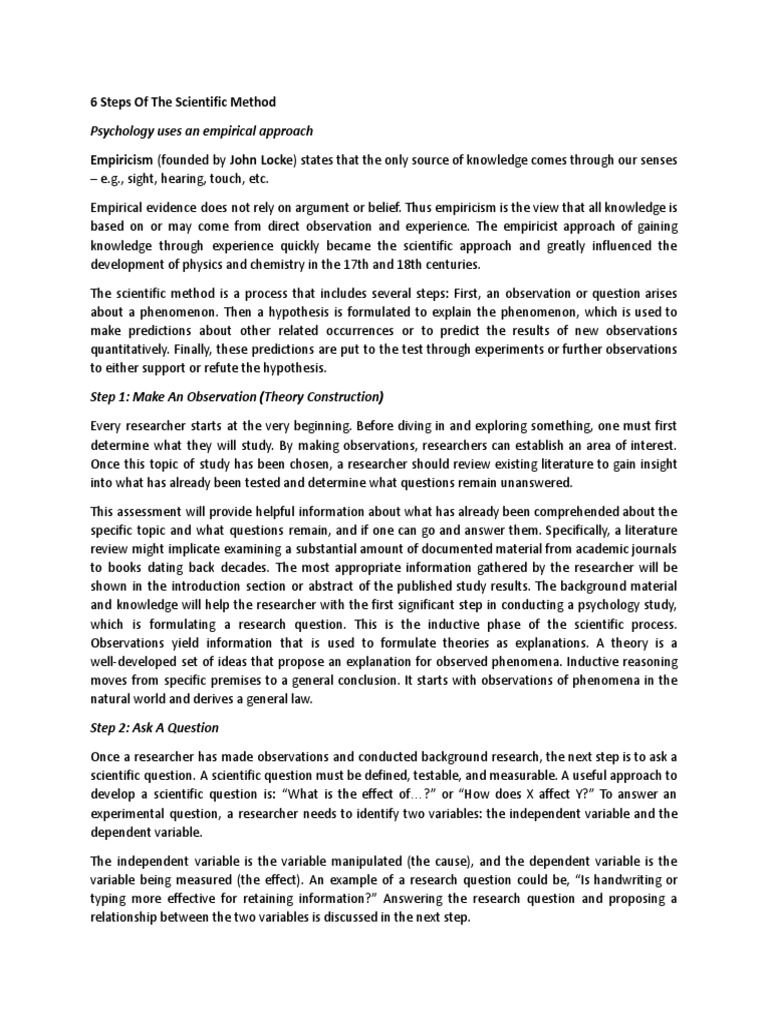 Scientific Method of Psychology | PDF | Self-Improvement