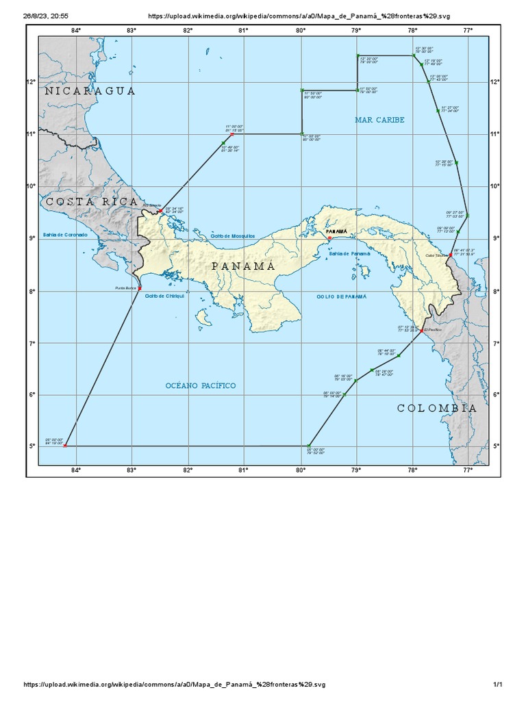 Mapa de Panamá (Fronteras) | PDF