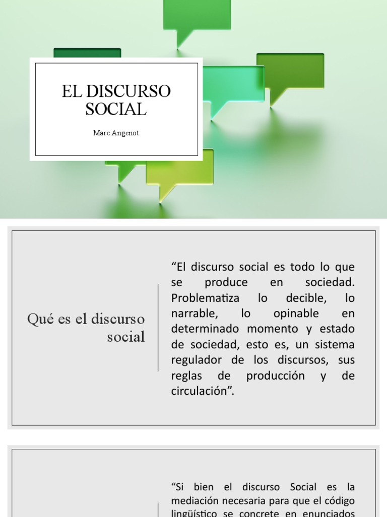Angenot Discurso Social | PDF | Discurso | Sociedad