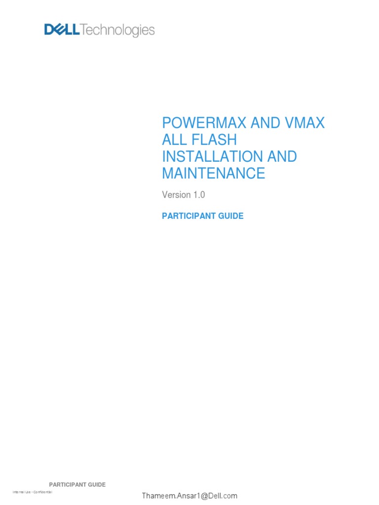 PowerMax and VMAX All Flash Installation and Maintenance - Participant Guide | PDF