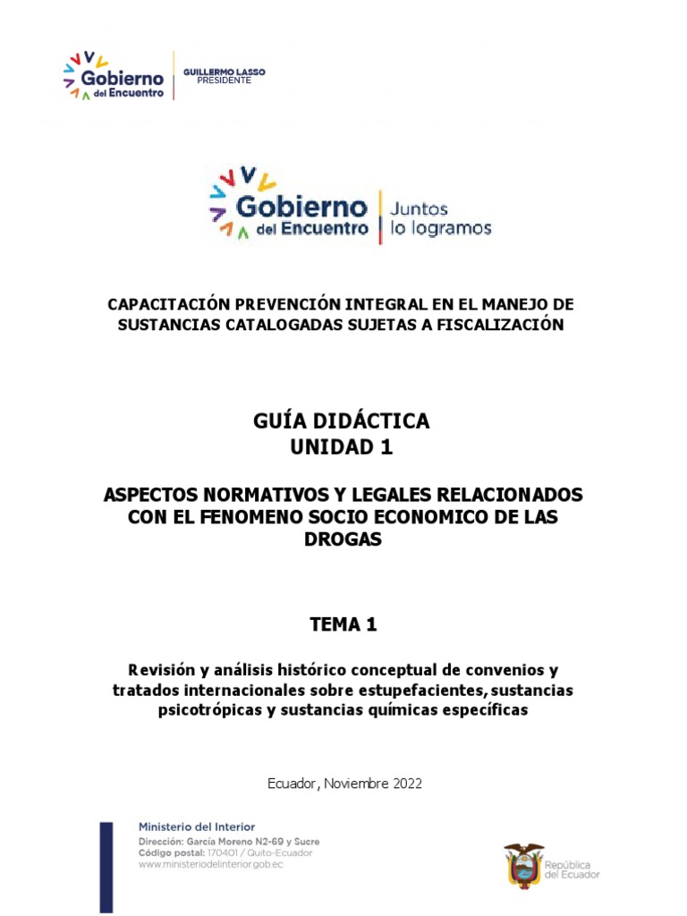 Unidad 1 Tema 1 | PDF | Comercio ilegal de drogas | Drogas Psicoactivas