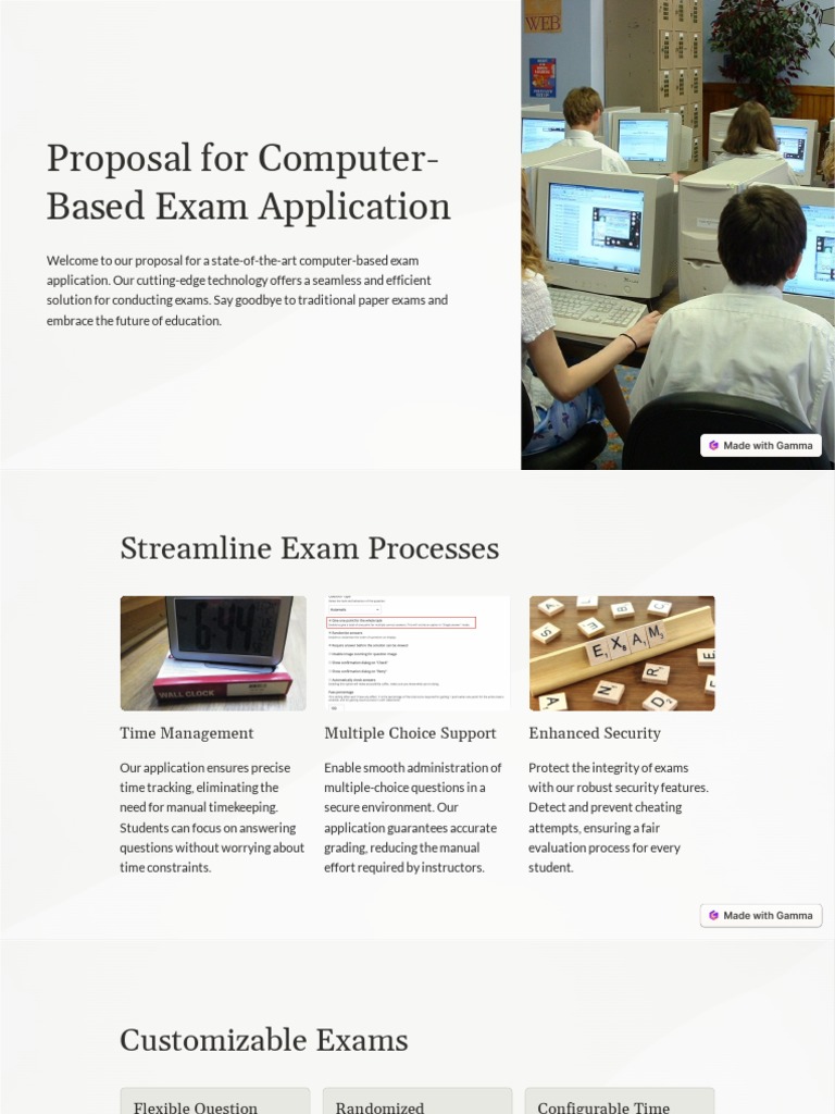 Proposal For Computer Based Exam Application | PDF | Information ...