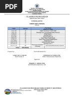 Kinder Class Program - Sy 2023-2024 | PDF