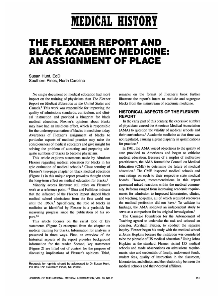 Flexner Report's Impact on Black Medical Education | PDF | Physician ...