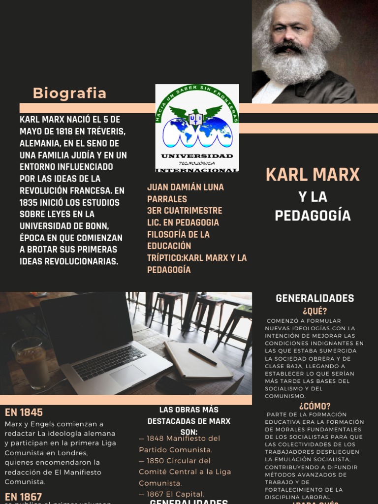 Triptico Marx | PDF | Karl Marx | Comunismo
