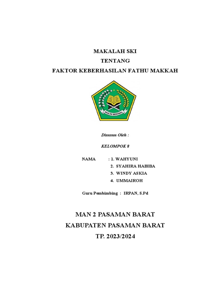 Makalah Faktor Keberhasilan Fathu Makkah | PDF Makalah Faktor Keberhasilan Fathu Makkah | PDF