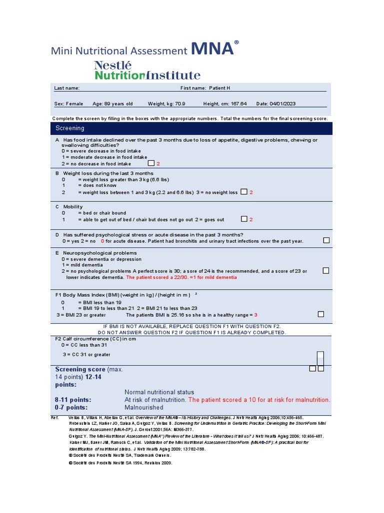 Nutrition Assessment Fundamental Clinical | PDF | Weight Loss | Dementia