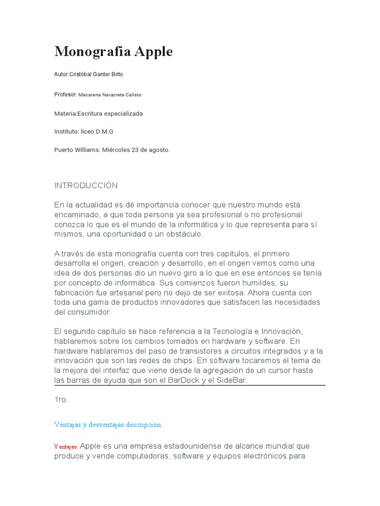 Momografia Appel | PDF | Apple Inc. | Hardware de la computadora