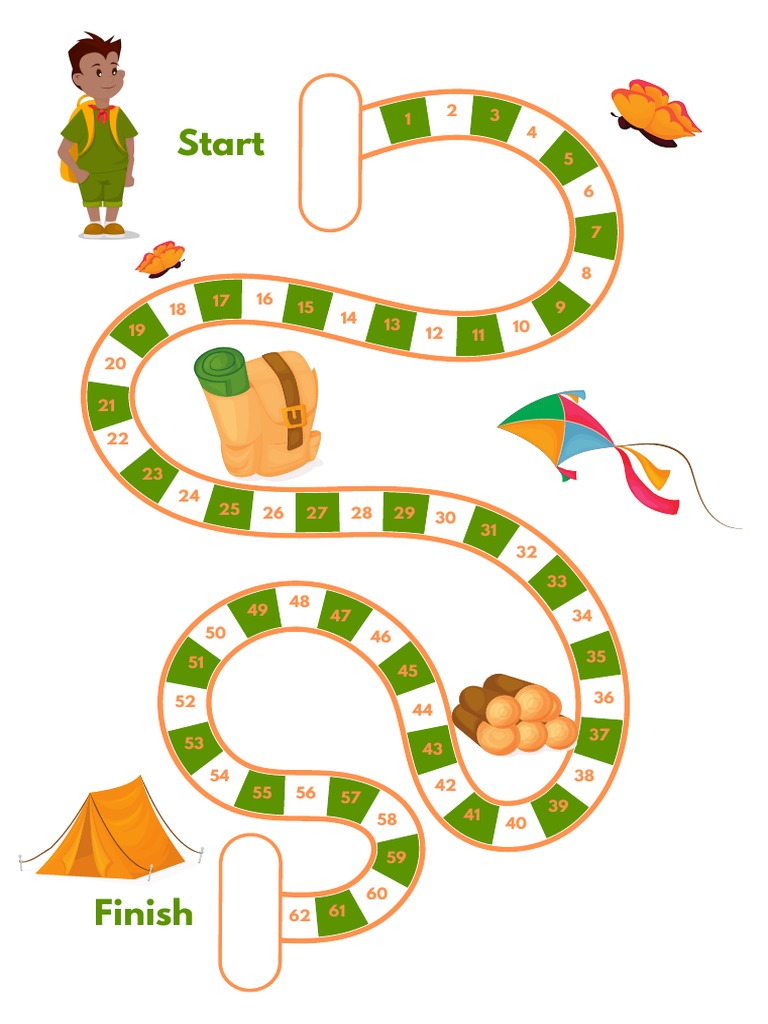 Summer Camp Board Game Worksheet | PDF