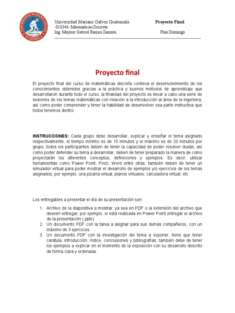 Proyecto Final SECCIÓN A 2023 | PDF