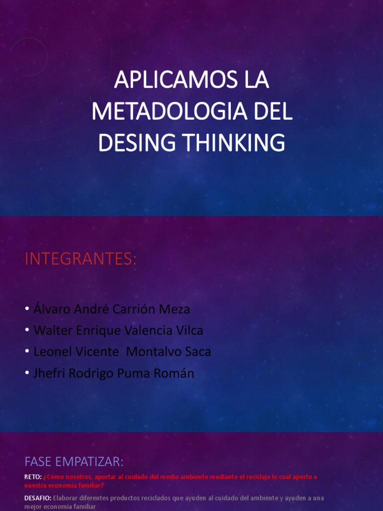 Aplicamos La Metadologia Del Desing Thinking | PDF | Residuos | Reciclaje