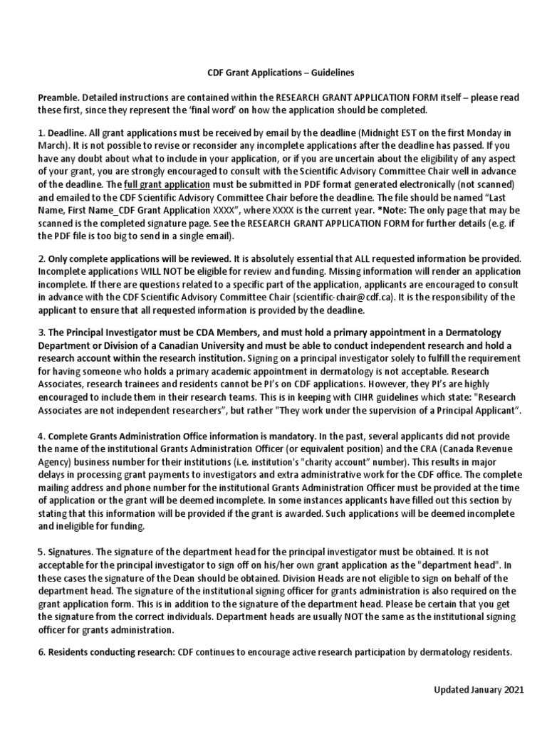 CDF-Grant-Guidelines 2021 EN Final | PDF | Finance & Money Management