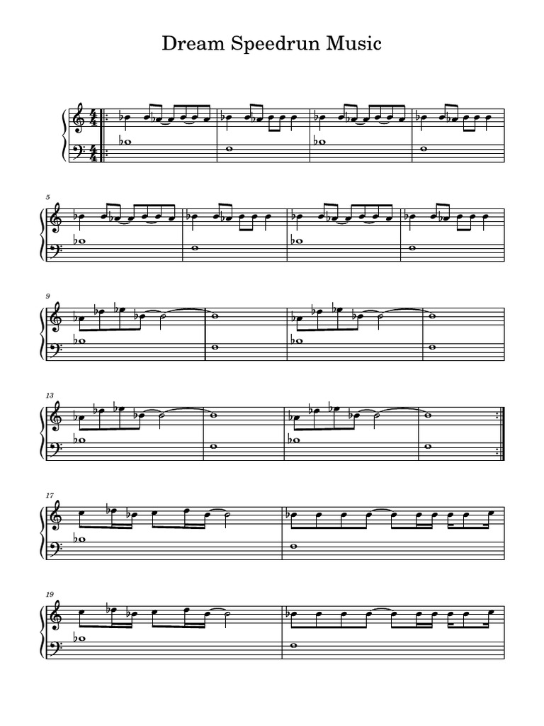 Dream Speedrun Music | PDF