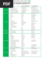 Nitro Pro Keyboard Shortcuts | PDF | Keyboard Shortcut | System Software