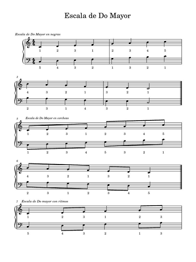 Escala de Do Mayor | PDF