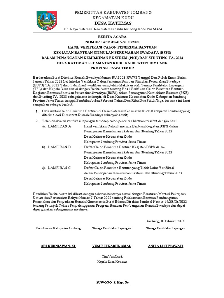 Ba Pke Desa Katemas | PDF