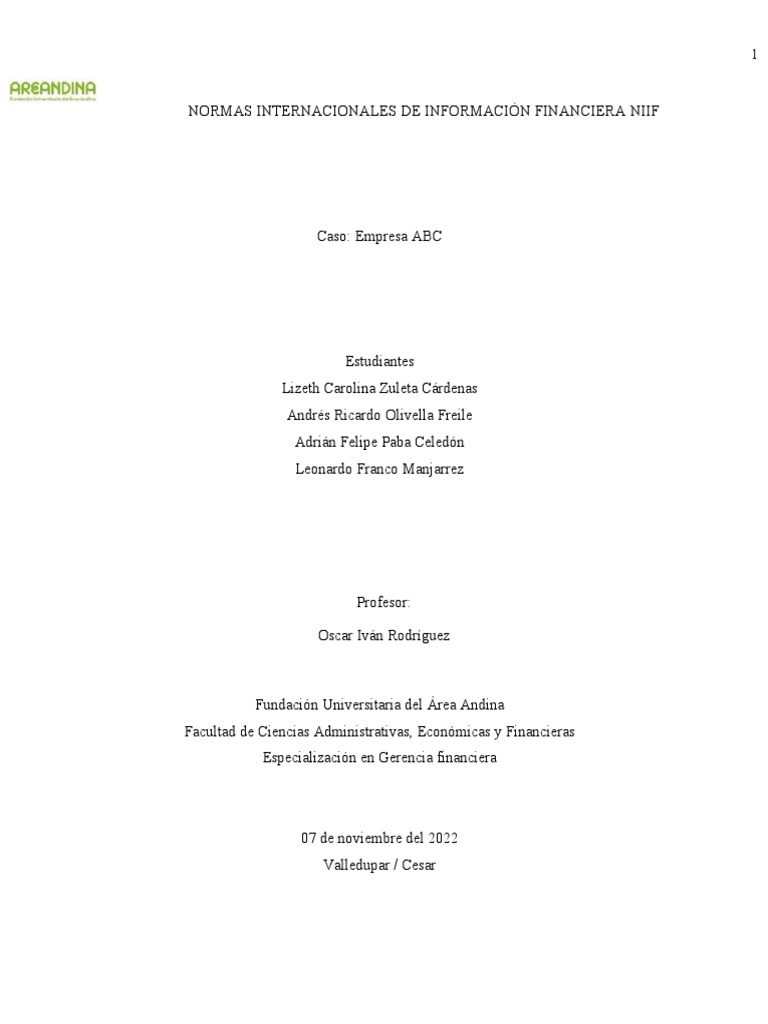 Actividad Eje 4 Niif | PDF | normas internacionales de INFORMACION ... Actividad Eje 4 Niif | PDF | normas internacionales de INFORMACION ...