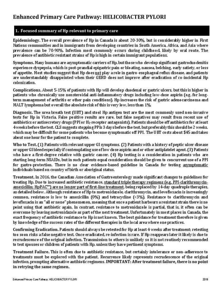 HP Treatment Regimens Summary | PDF | Clinical Medicine | Medical ...