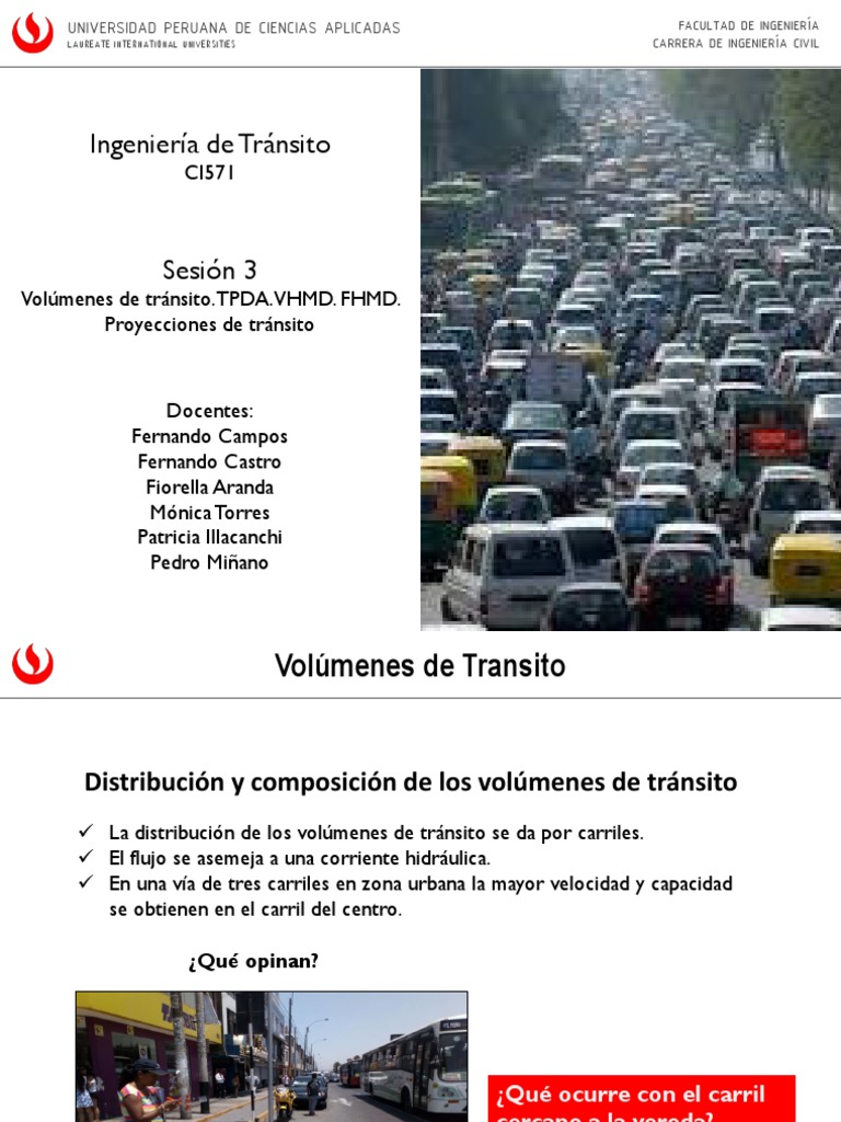 S3-Volúmenes de Tránsito - tpda.VHMD. FHMD - Proyecciones de Tránsito | PDF