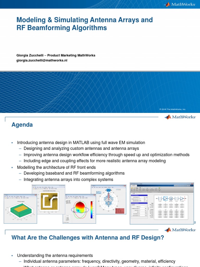 Modeling Simulating Antenna Arrays RF Beamforming Algorithms | PDF | Antenna (Radio) | Simulation