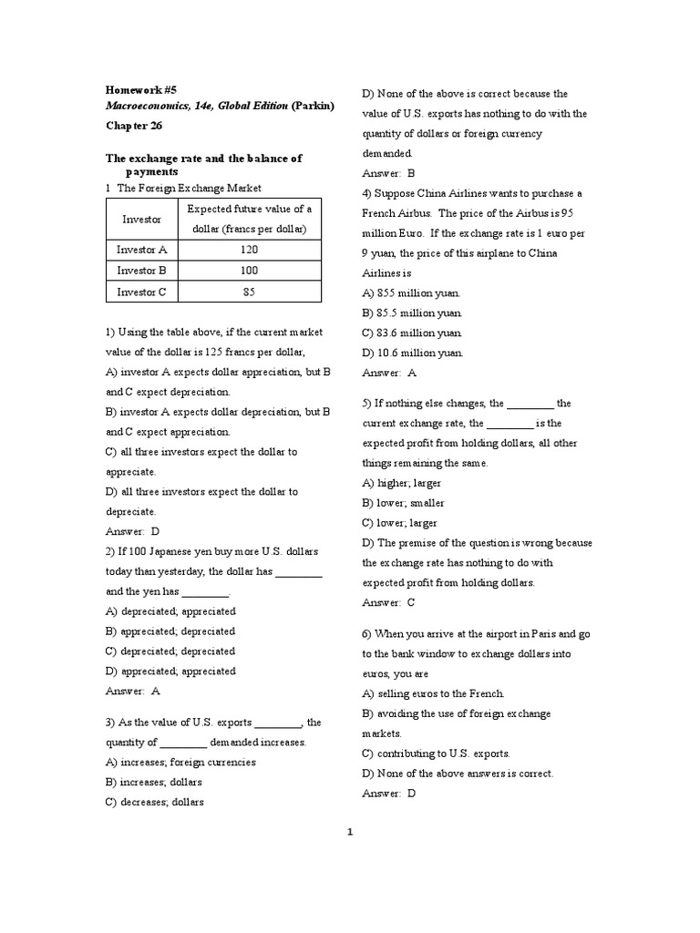 Macroeconomics Exchange Rates | PDF | Long Run And Short Run | Exchange ...