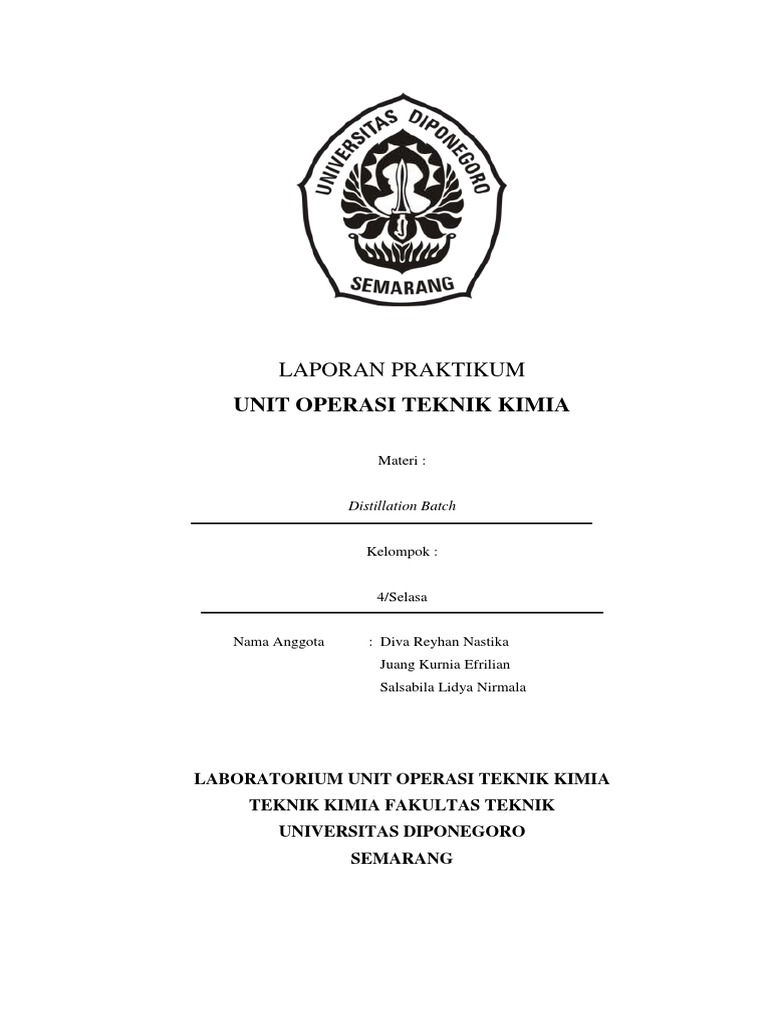 Distilasi Batch: Pengaruh Refluks Etanol | PDF | Sains & Matematika ...