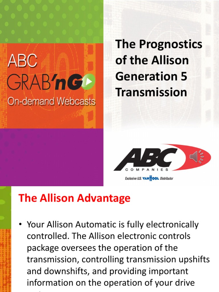 Allison Gen 5 Transmission Diagnostics | PDF | Clutch | Automatic ...