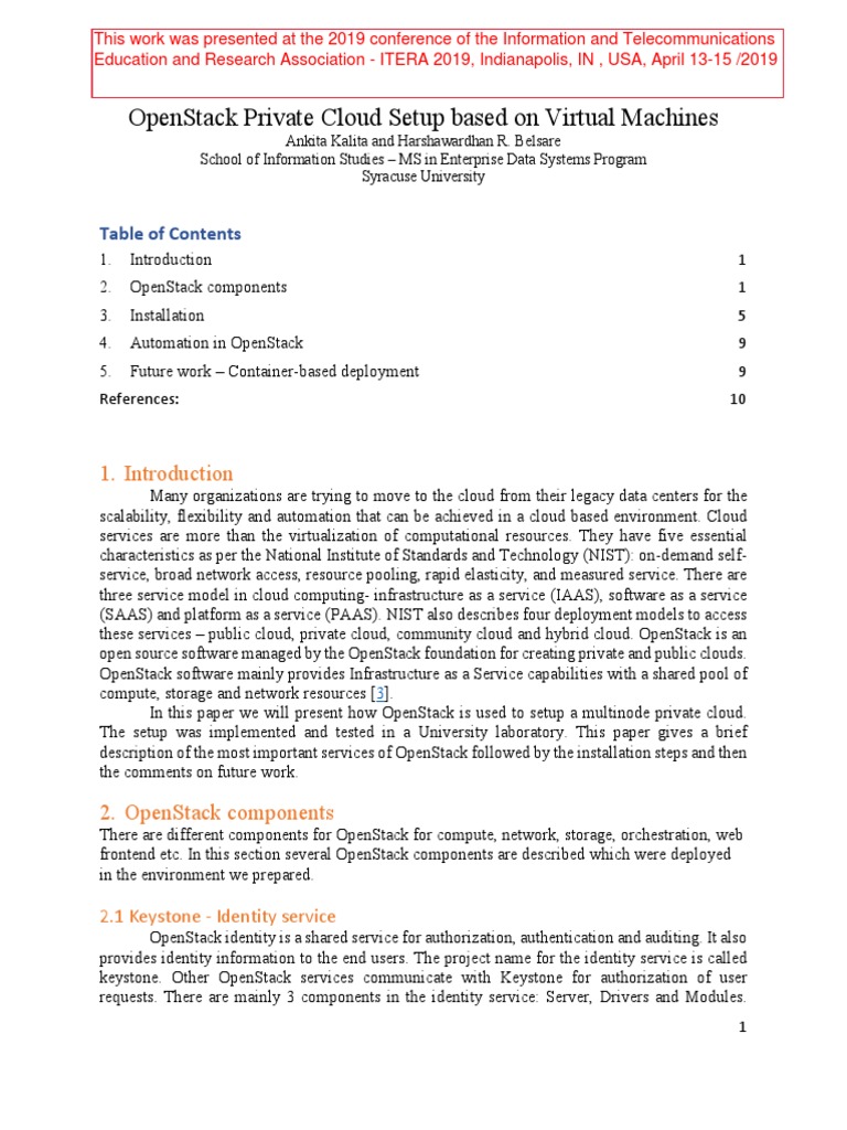 Openstackprivatecloudsetupbasedonvirtual Machines Pdf Open Stack Cloud Computing 7455
