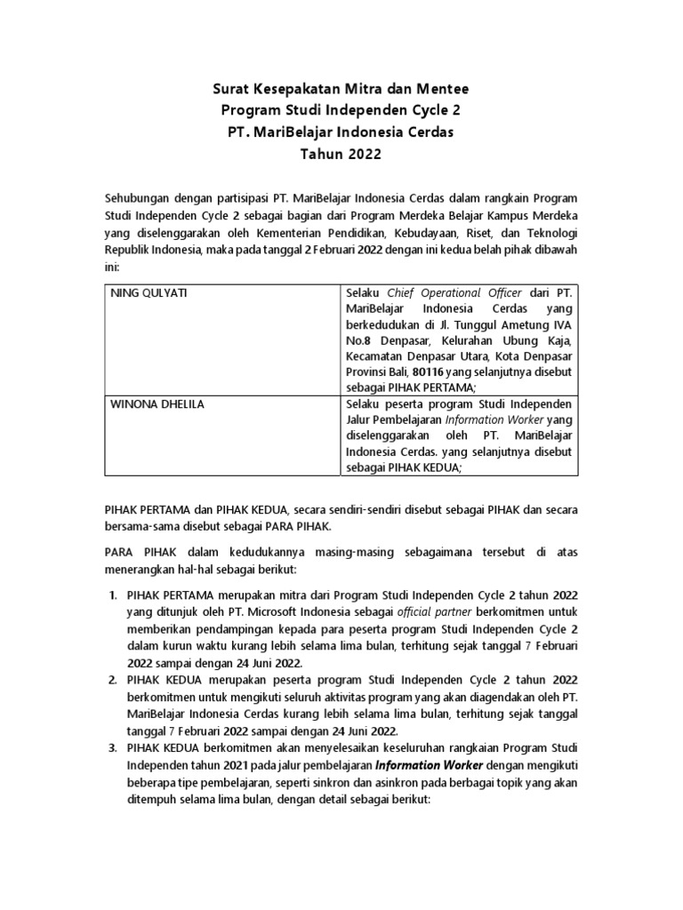 SK Mitra Dan Mentee Information Worker-471 | PDF | Komputer