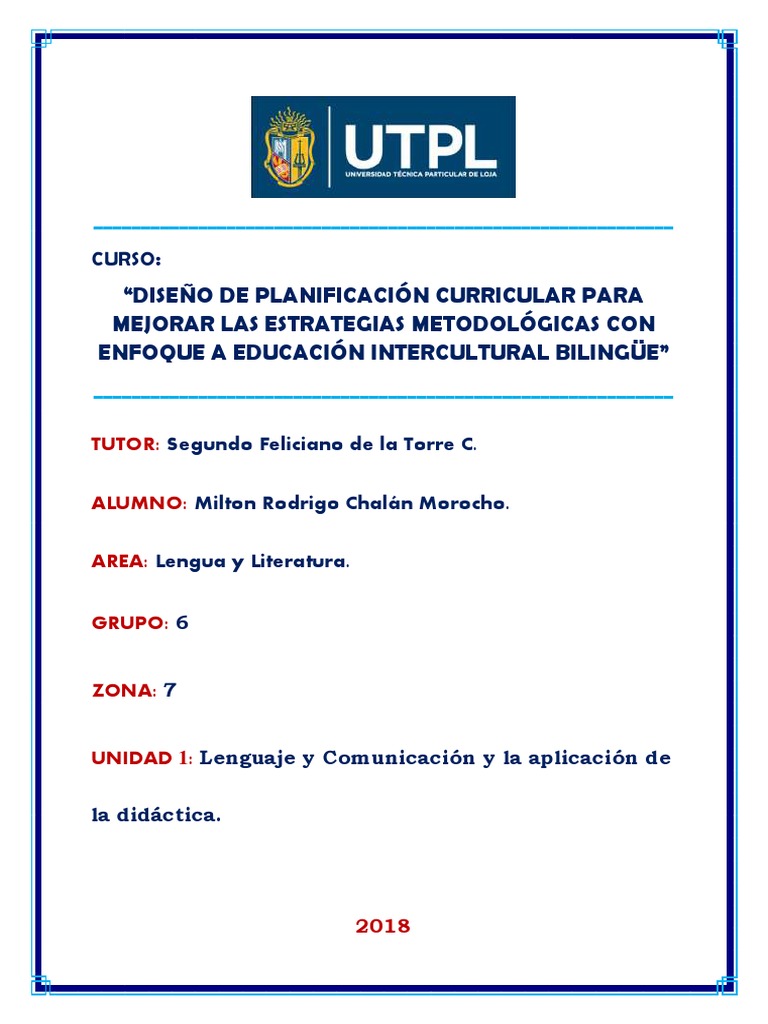 Planificacion Microcurricular Pdf Multilingüismo Fábula