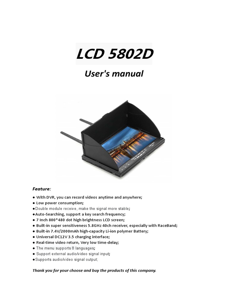 LCD 5802 D | Download Free PDF | Digital Video Recorder | Video