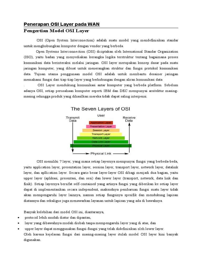 Penerapan OSI Layer Pada WAN | PDF