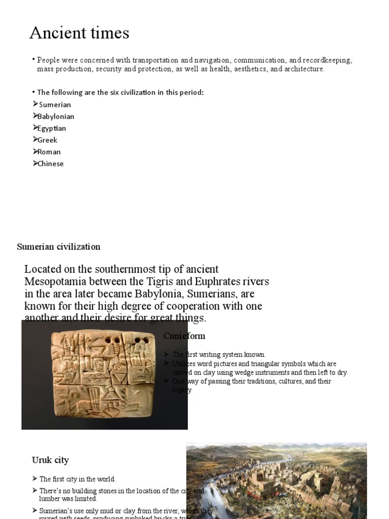 Ancient Times | PDF | Sumer | Ancient Egypt