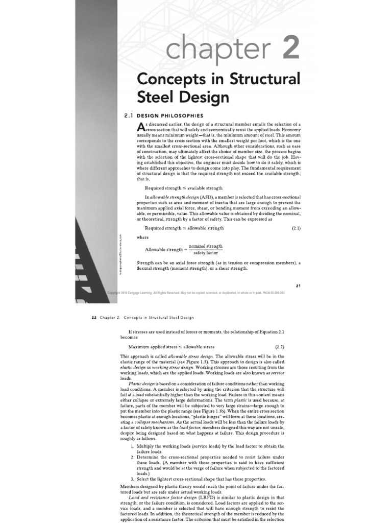 Chapter 2 Concepts in Structural Steel Design | PDF