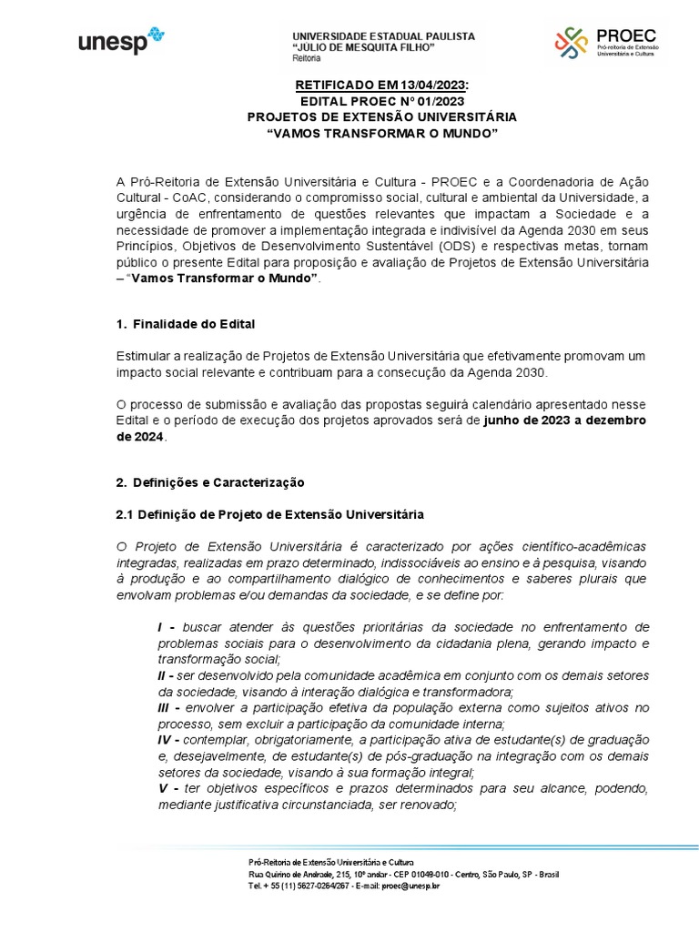 Retificado em 13 04 2023 - Edital Proec N 01 2023 - Peu Vamos ...