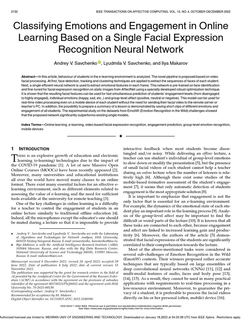 Classifying Emotions and Engagement in Online Learning Based On A ...