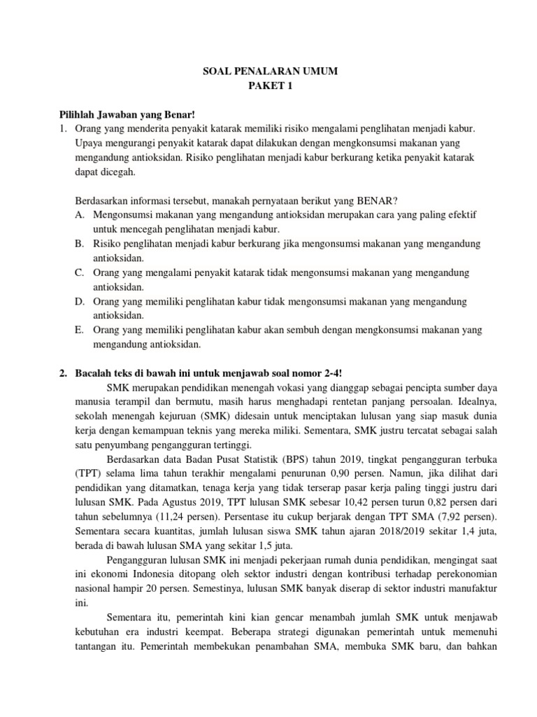 TPS Penalaran Umum | PDF