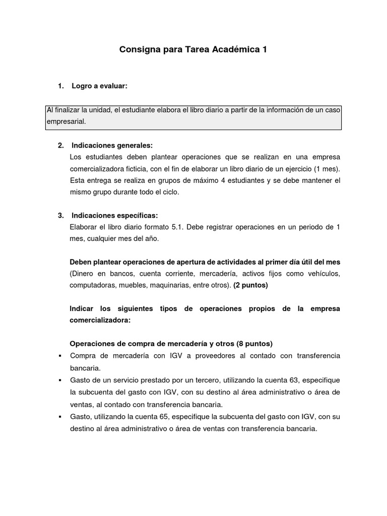 Consigna Tarea Académica 1 | PDF | Bancos | Transferencia bancaria