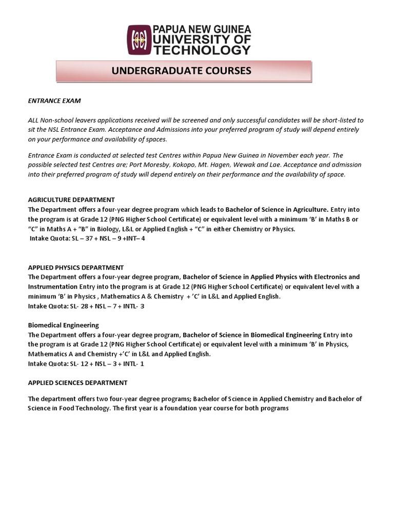 Information On Entry Requirements | PDF | Bachelor's Degree | Academic Degree