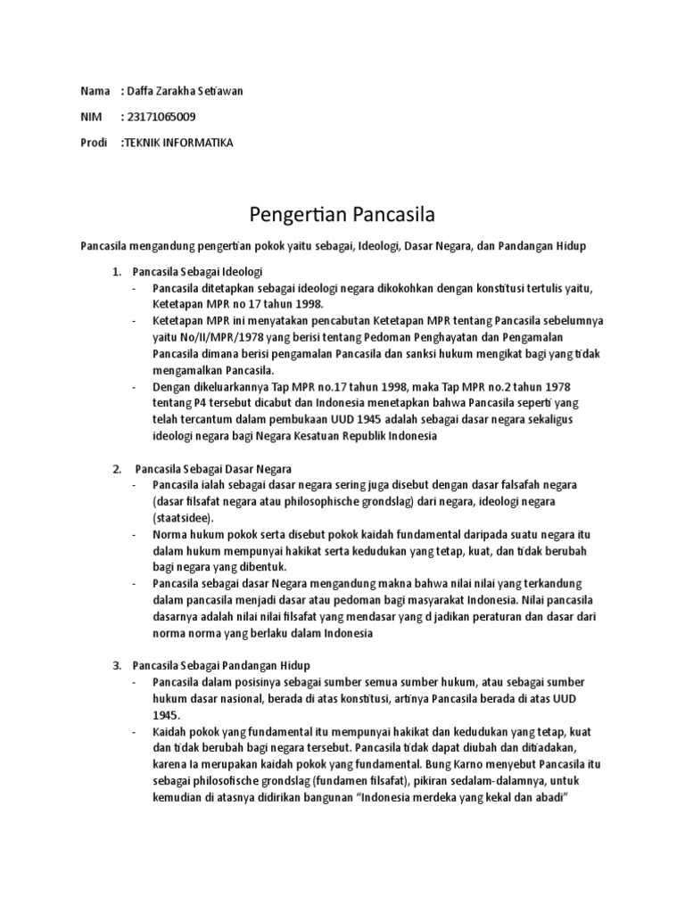Tugas Pancasila | PDF