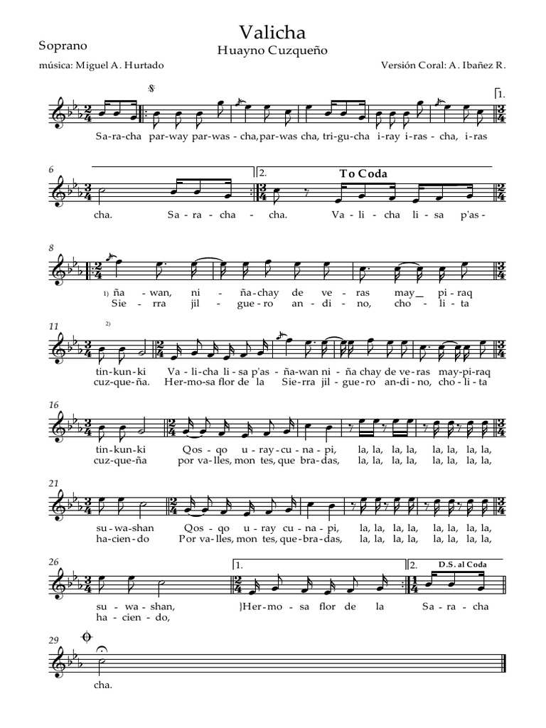 Valicha - Soprano | PDF